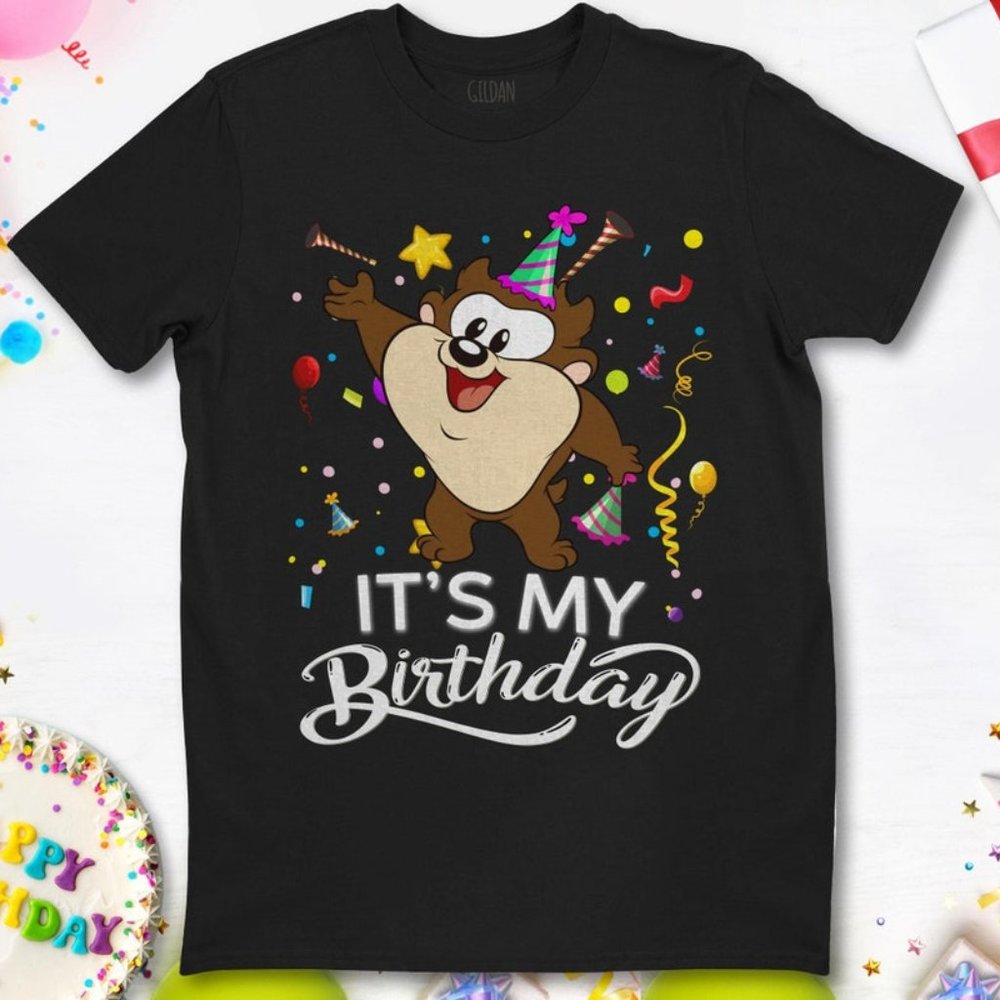 Looney Tunes Tasmanian Devil It's My Birthday Unisex … - Gem